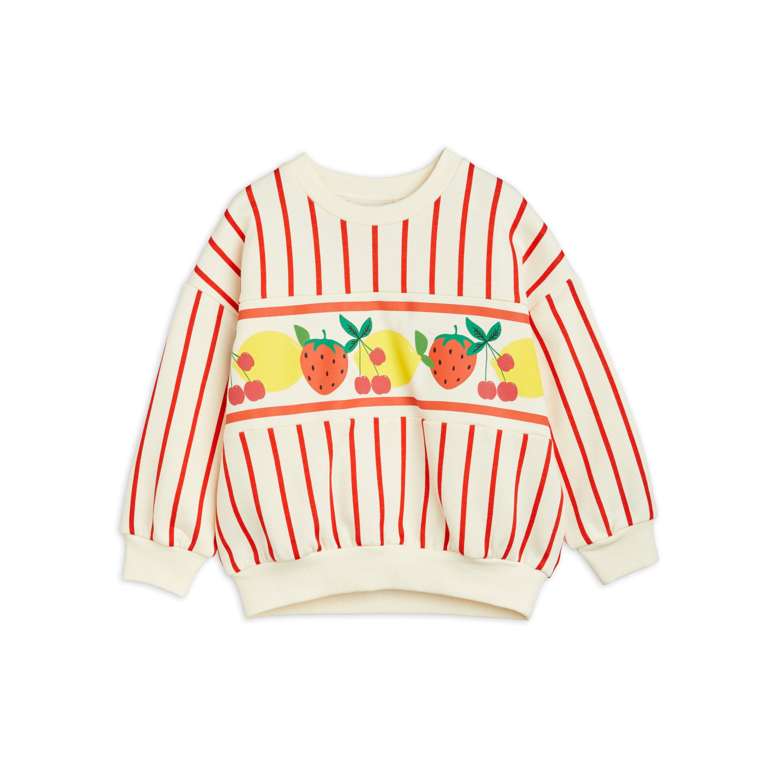 [Mini Rodini] Fruits border stripe sweatshirt multi – 해피리틀애틱