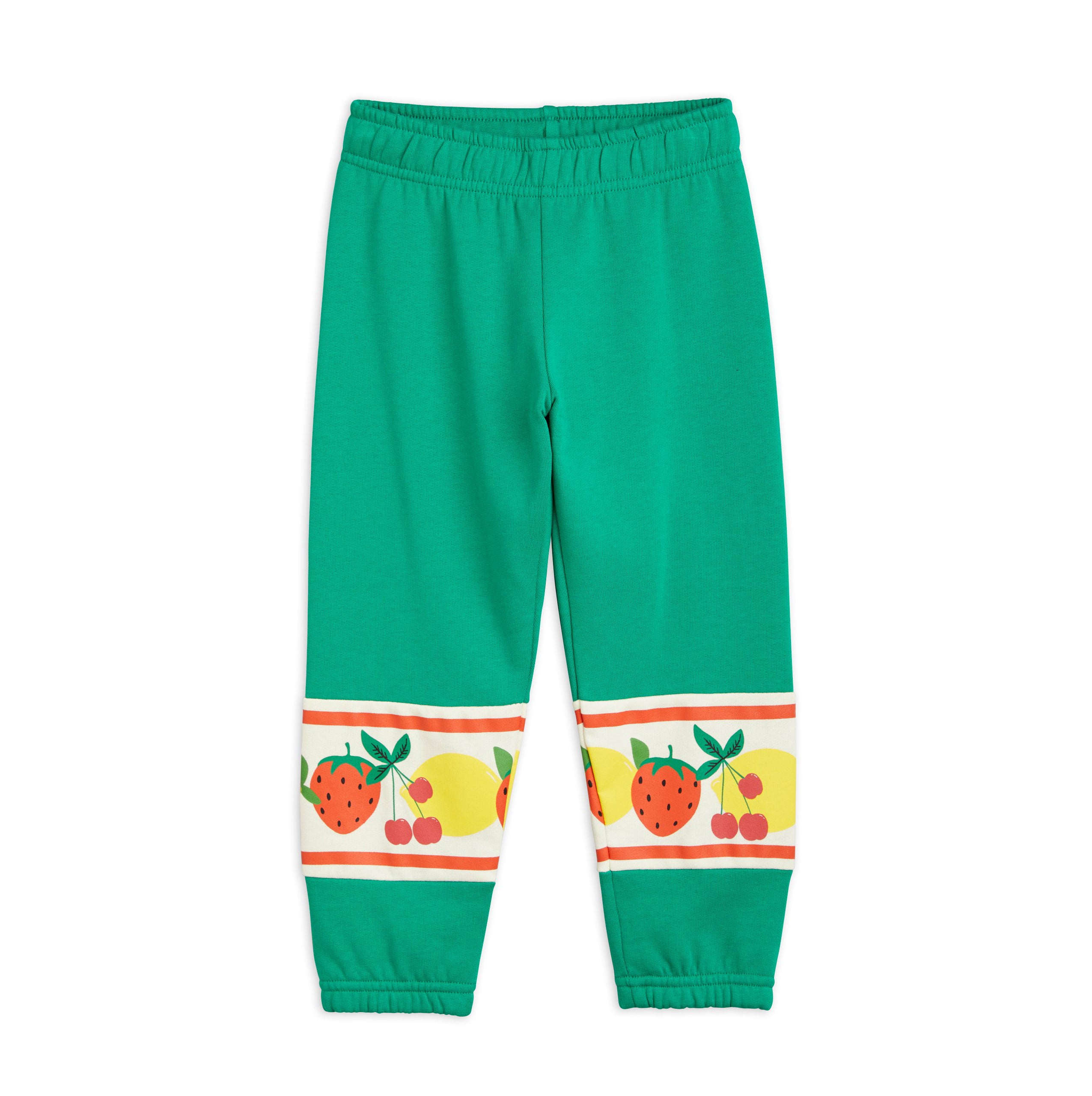 [Mini Rodini] Fruits border sweatpants green – 해피리틀애틱